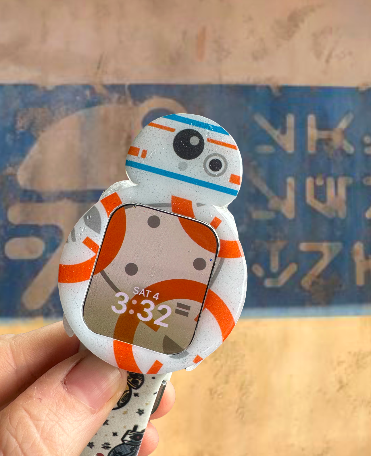 Orange Rolling Robot Watch Cover – PixieDustWearables